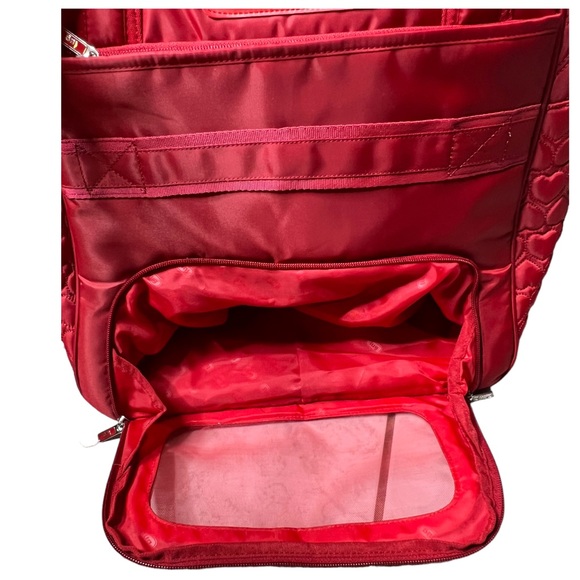 lug | Bags | Lug Puddle Jumper Tote Bag Red Heart Quilted Luggage Carry ...